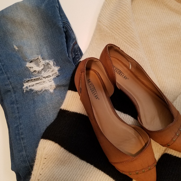 Seychelles | Shoes | Seychelles Infiniti Tan Dorsay Flats Sz 85m | Poshmark